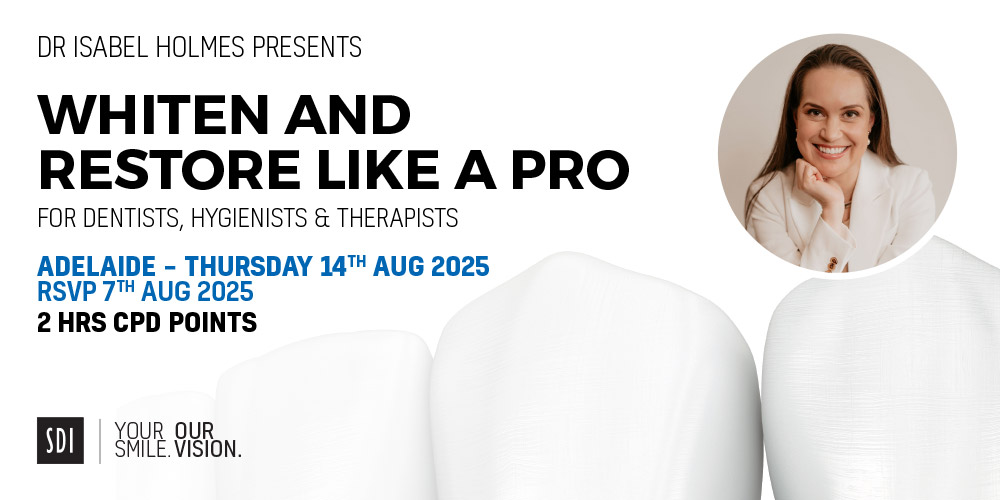 Dr Isabel Holmes - Whiten and Restore Like a Pro (Adelaide) - SDI